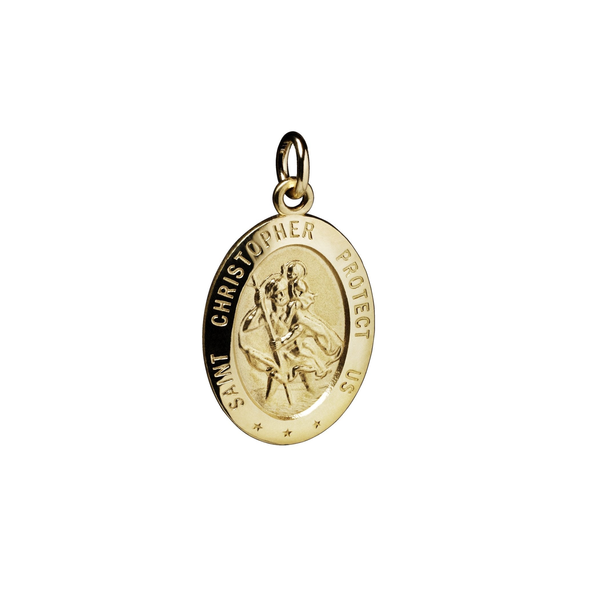 Gold St. Christopher Protection Charm